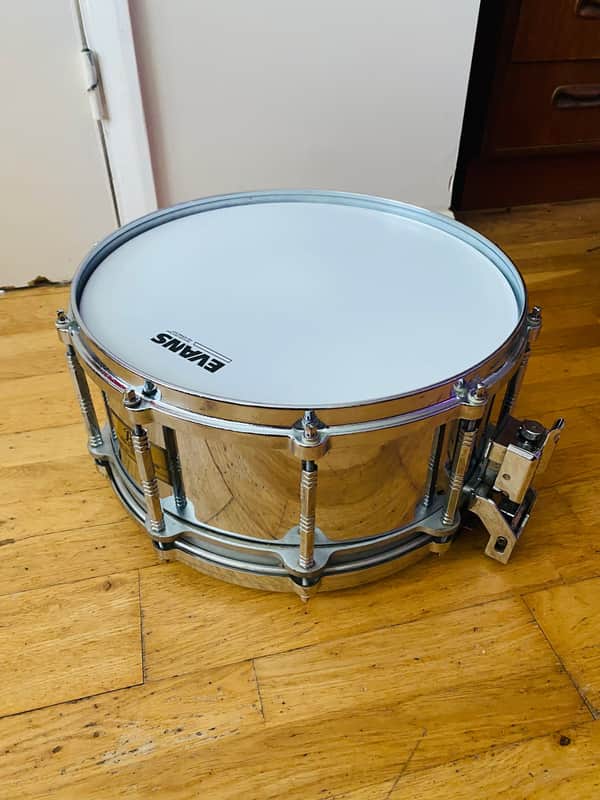 PEARL FREE FLOATING STEEL SNARE DRUM VINTAGE 1ST GEN | Reverb