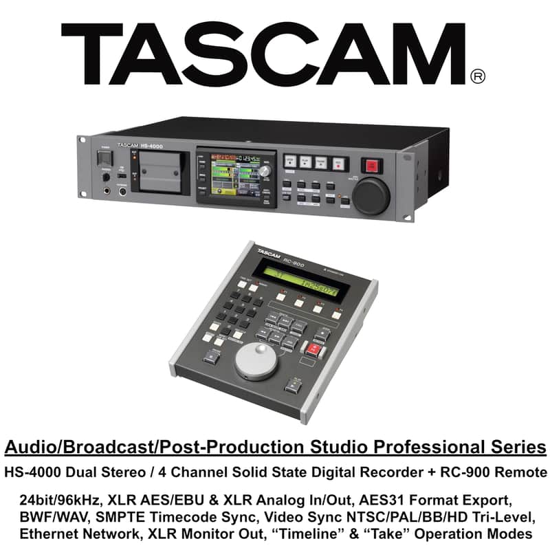 Tascam HS-4000 Dual Stereo 4 Channel | Reverb