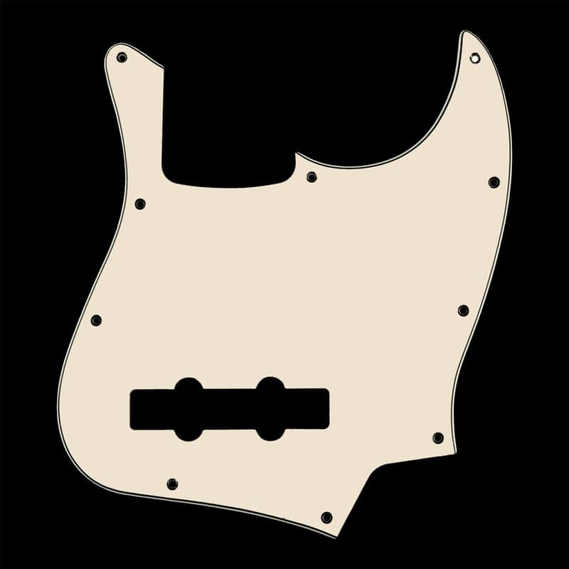 Jazz Bass Compatible Scratchplate - Vintage White 3-ply | Reverb