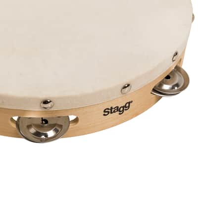 Stagg 10" Pretuned Tamborine Wood 1 Row | Reverb