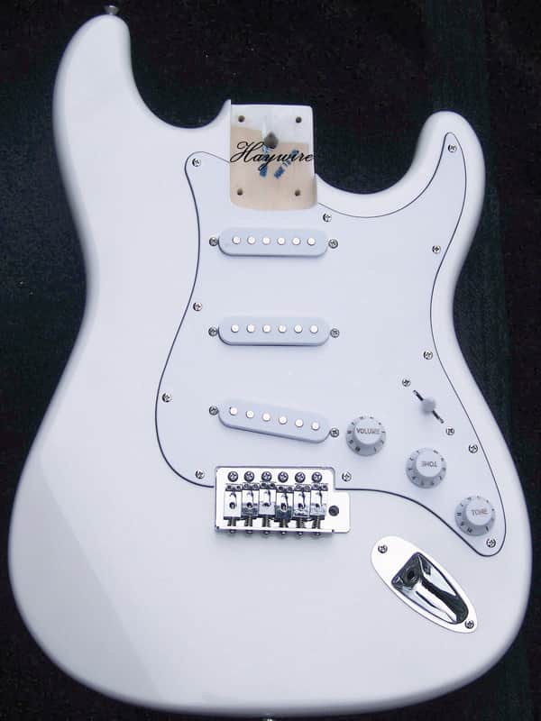 Beautiful Classic White Loaded Solid Mahogany Strat Body + | Reverb UK