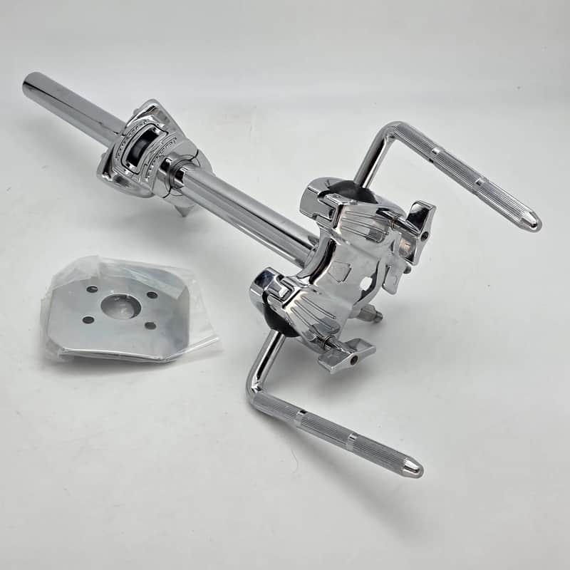 Used Ludwig Atlas Double Tom Holder w/Bass Drum Mount Plate - | Reverb