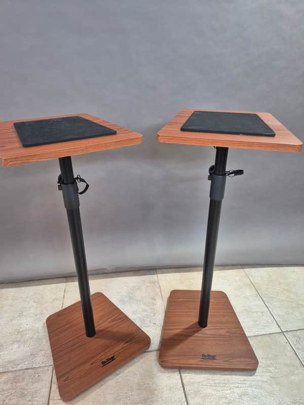 On-Stage SMS7500 Wood Studio Monitor Stands - Rosewood (pair) | Reverb