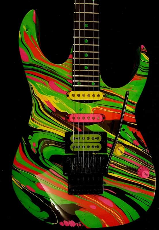 Ibanez 1990 RG560 CUSTOM DNA SWIRL Vai Jem Universe Fujigen | Reverb