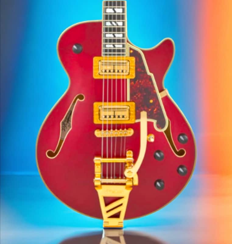 D'Angelico Deluxe SS Bob Weir Signature - Satin Trans Wine | Reverb