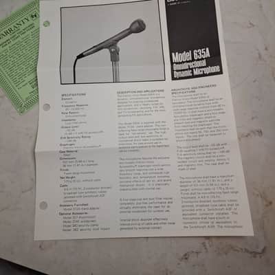 EV ElectroVoice 635A Dynamic Omni Directional Microphone Mic- | Reverb