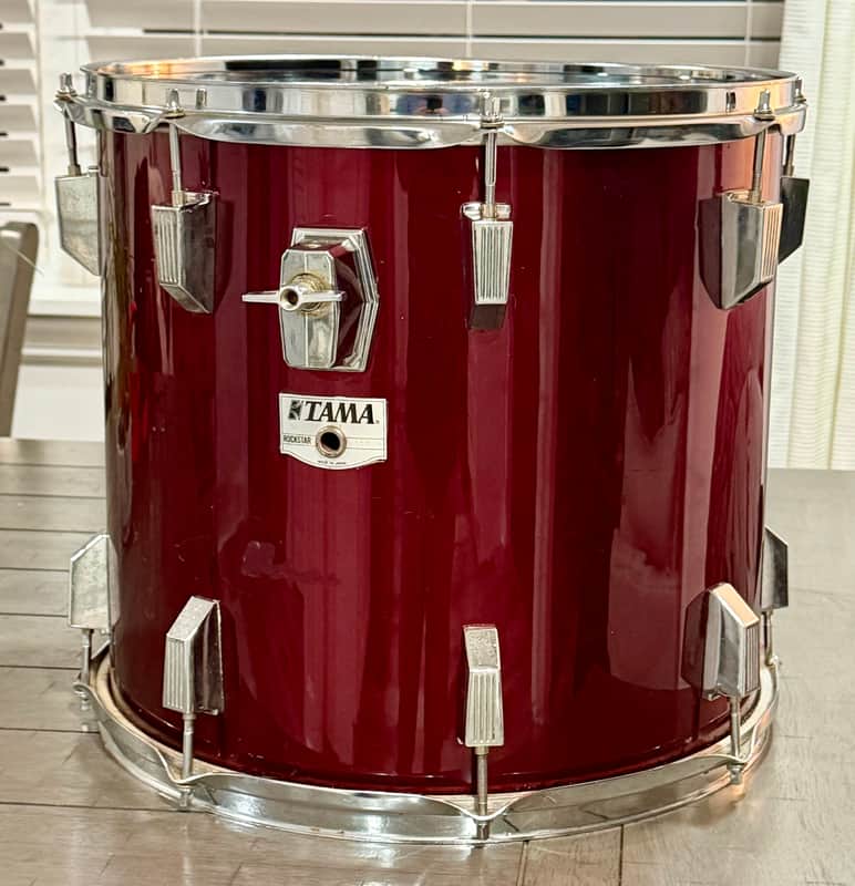 Tama Rockstar MIJ 15x14 rack tom 80s - dark red | Reverb