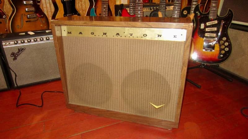 1957 Magnatone Custom 260 2 x 12" Combo Amp Brown | Reverb