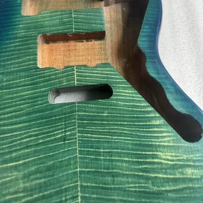 Mahogany Wood Blue Burst Jazzmaster Style Guitar Body | Reverb