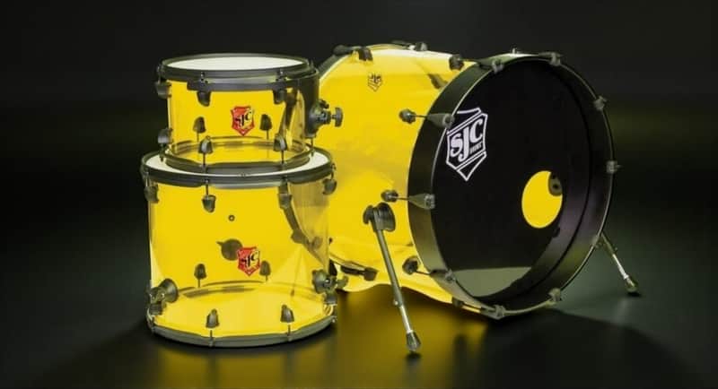 SJC Josh Dun Torch 3-Piece Drum Kit Yellow Acrylic Shells | Reverb