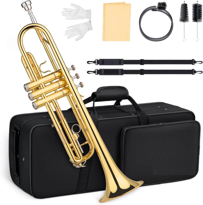 Bb Standard Trumpet, Student Trumpet Set for Beginner, Brass | Reverb