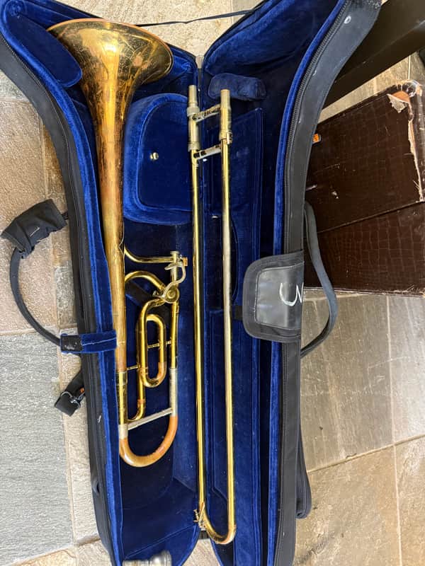 King 3B Professional trigger trombone. With case and | Reverb
