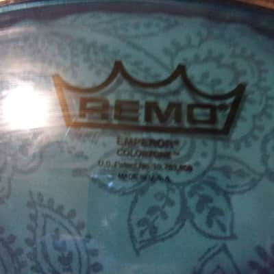 Remo Emperor Colortone Blue Drum Head 16" pulled from a | Reverb