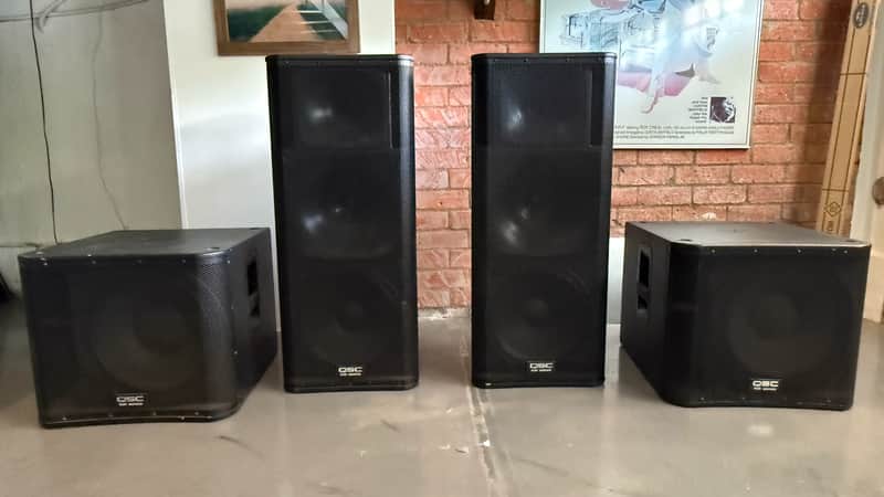 QSC STACK - 2 KW153s 2 KW181s - GREAT CONDITION! | Reverb