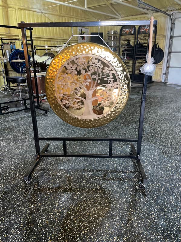 Wild Bull 70cm (28") Tree Of Life Gold/ Gold Gong w/ Stand! | Reverb