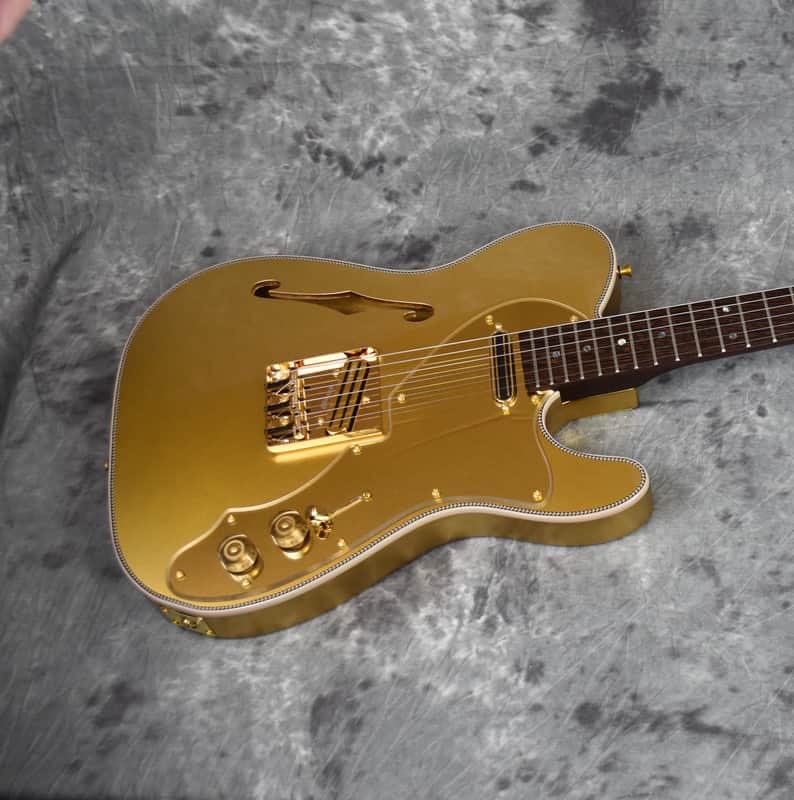 Custom Pre-order! Thinline Telecaster HH 2024 Gold | Reverb