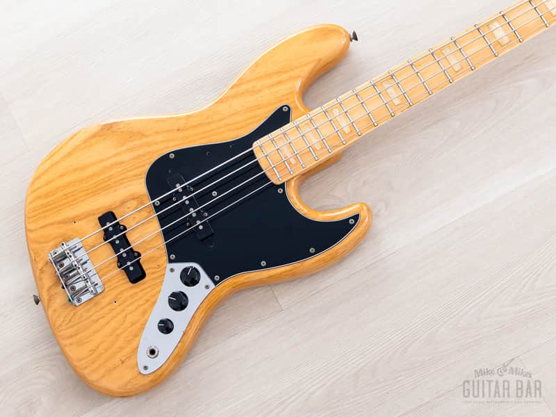 1976 Fender Jazz Bass Natural Ash w/ Pearl Blocks + Binding, | Reverb