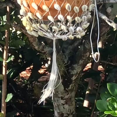 West African-style netted gourd rattle (Ga akasa) | Reverb