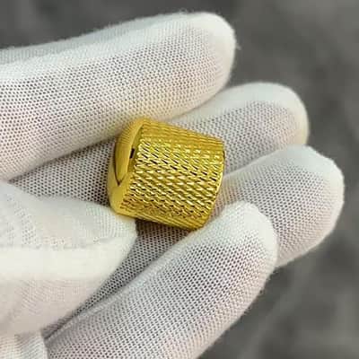 Vacuum Gold Steel Bass Guitar Knobs 15/64"(6.1mm) Hole Dome | Reverb