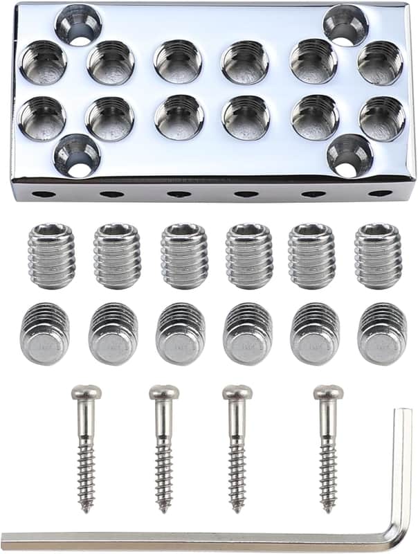 Brass 6 String Locking Nut Guitar Bridge String Locks for | Reverb