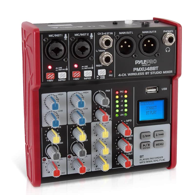 Pro Studio Audio Sound Mixer Board - 4 Channel Bluetooth | Reverb