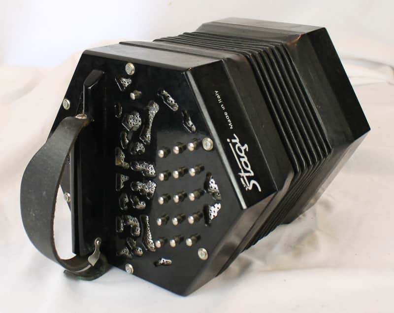 7926 - Black Stagi W15-LN Anglo Concertina CG M 30 | Reverb