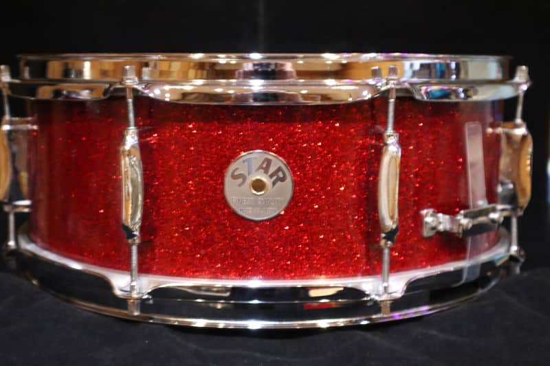 Star MIJ 5x14" Red Sparkle 8-Lug Snare | Reverb