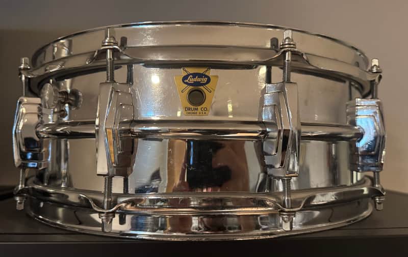 ‘58-60 Super-Ludwig 5x14" No. 400 10-Lug Brass Snare Drum | Reverb