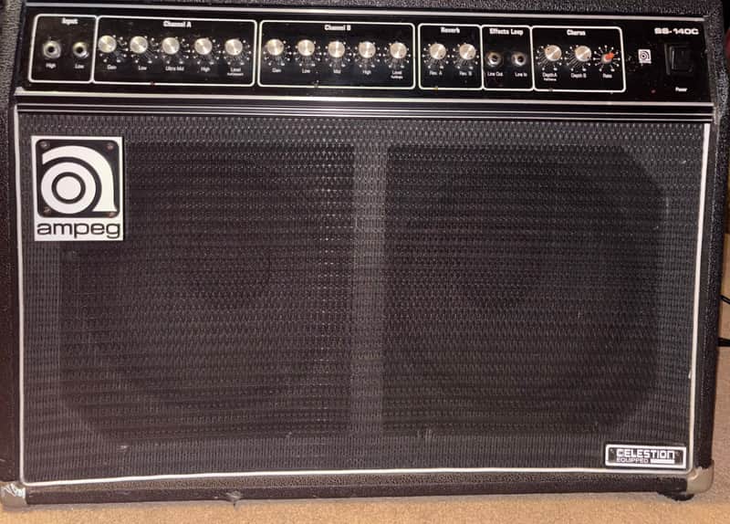 Ampeg SS-140C 2 Channel Amp w/ Dual 12 inch Celestion | Reverb