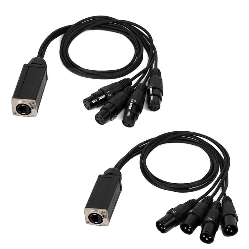 XLR Snake Cable to Ethercon Cable, 4 Channel 3-pin Multi | Reverb