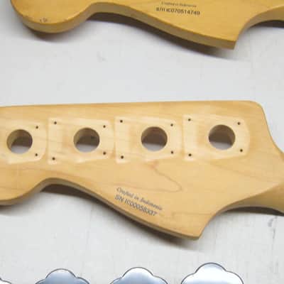 Lot of 2 Squier Bass Guitar Necks Jazz P Bass Precision for | Reverb