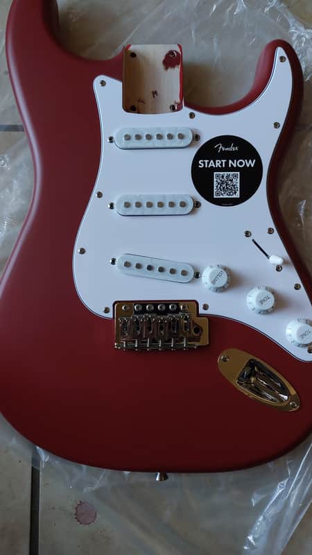 Squier Stratocaster loaded body Dakota Red (matte) | Reverb