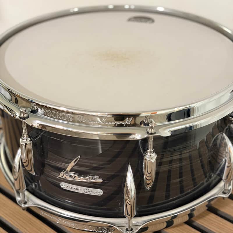 Sonor Vintage Series 14x6.5" Snare Drum - Vintage Black Slate | Reverb