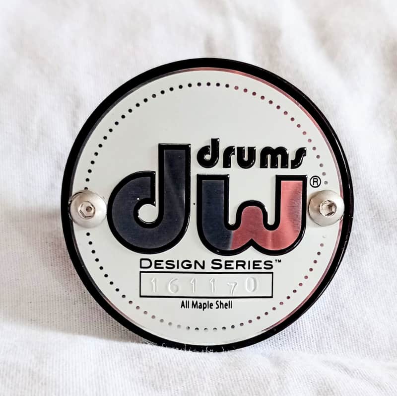 DW DESIGN SERIES DRUM BADGE WITH SERIAL NUMBER-FREE SHIP TO | Reverb