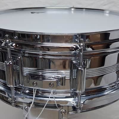 Rogers "5-Line" Dyna-Sonic 5x14" Brass Snare Drum with | Reverb
