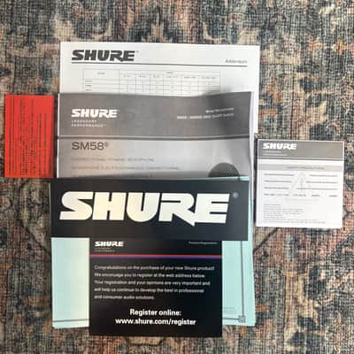 Shure SM58 Handheld Cardioid Dynamic Microphone w/ Box & | Reverb