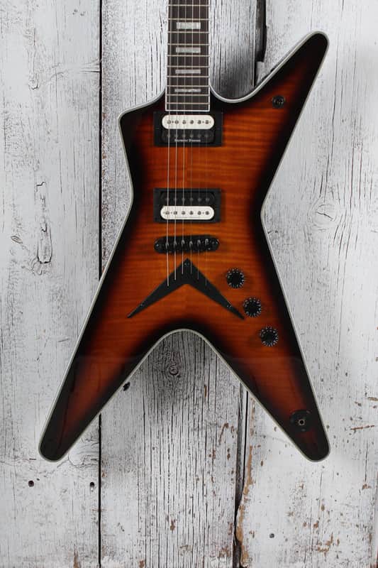 Dean ML Select Flame Top Trans Brazilia Solid Body Electric | Reverb