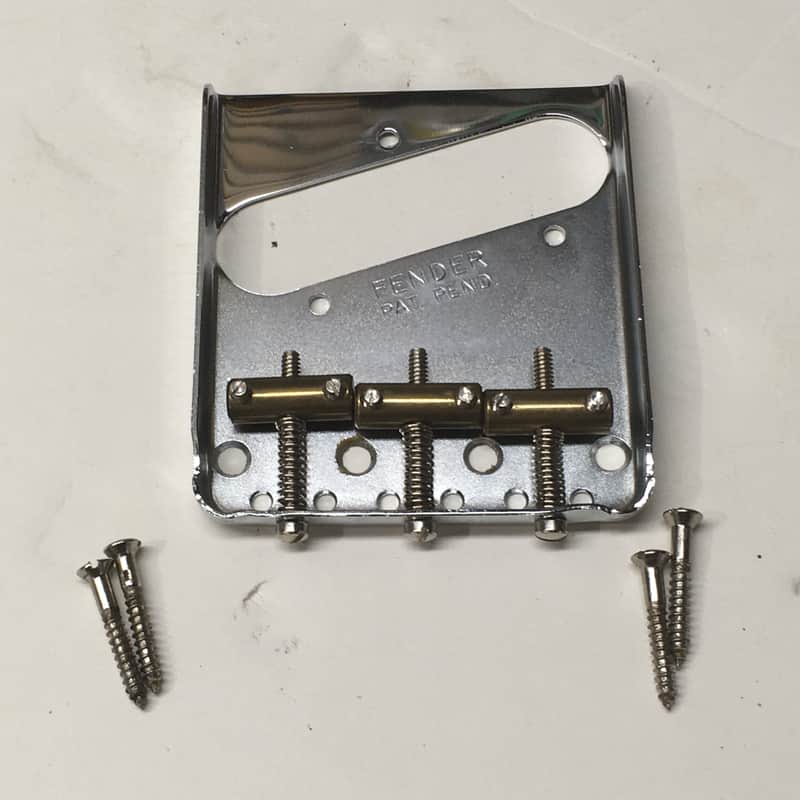 Lefty Fender Made in USA Ashtray Bridge Tele Brass 1950s | Reverb