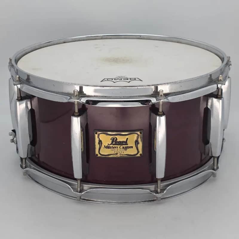 Used Pearl MMX Masters Custom Maple Snare Drum 14x6.5 Wine | Reverb