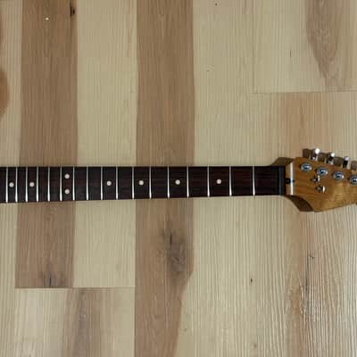 Warmoth USA Stratocaster Rosewood Neck Roasted Flame Maple | Reverb
