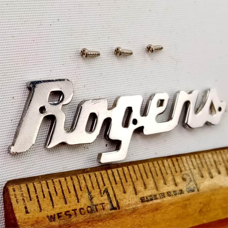 Rogers Script Logo Badge Vintage 60s | Reverb Australia