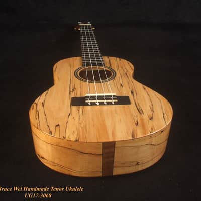 Handmade Tenor Ukulele, Solid Spalted Maple, Bear Claw Ash, | Reverb
