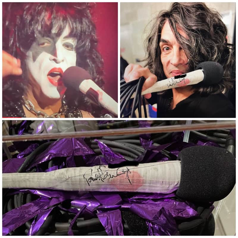 KISS Paul Stanley Stage Used Microphone 2021 Ohio Lipstick | Reverb