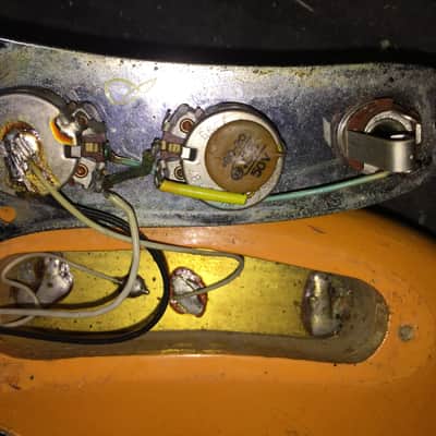 Fender Mustang 1969 - Yellow Competition Matching Headstock | Reverb