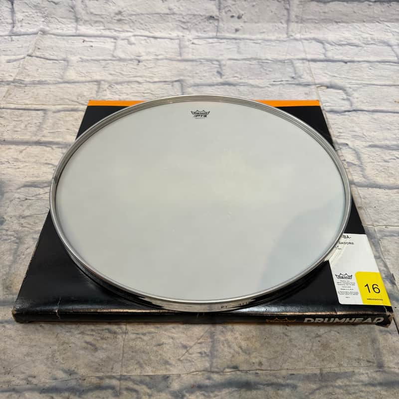 Remo 16" Ambassador Coated Batter PTS Dark Drum Head | Reverb