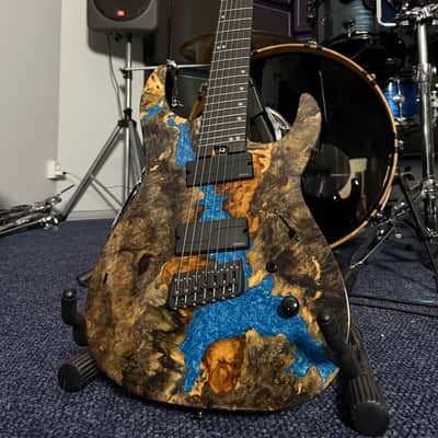 Legator Ninja X7F Caribbean Blue Fanned Fret Multi Scale 7 | Reverb