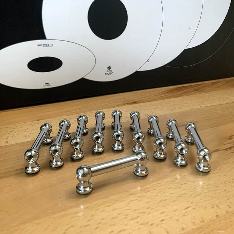 10 Tube Lugs 2" (51mm) for Snare Drum, Solid Brass in Chrome | Reverb