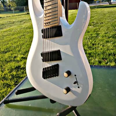Harley Benton 7 string fan fret - White | Reverb