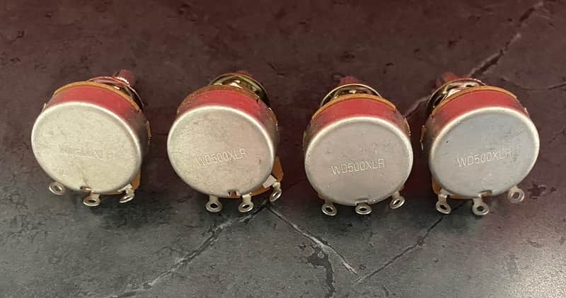 WD 500K Long Shaft LEFT HANDED Reverse Audio Potentiometers | Reverb
