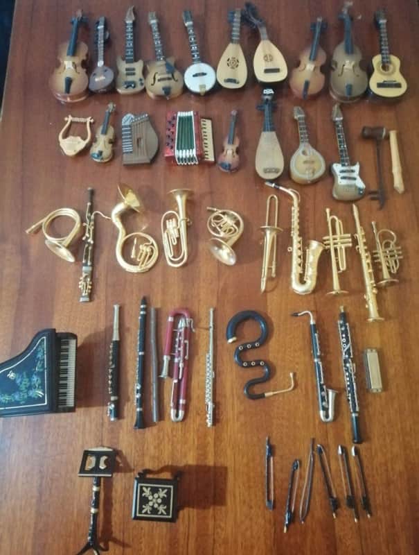 Collection of miniature musical instruments Musical | Reverb Canada
